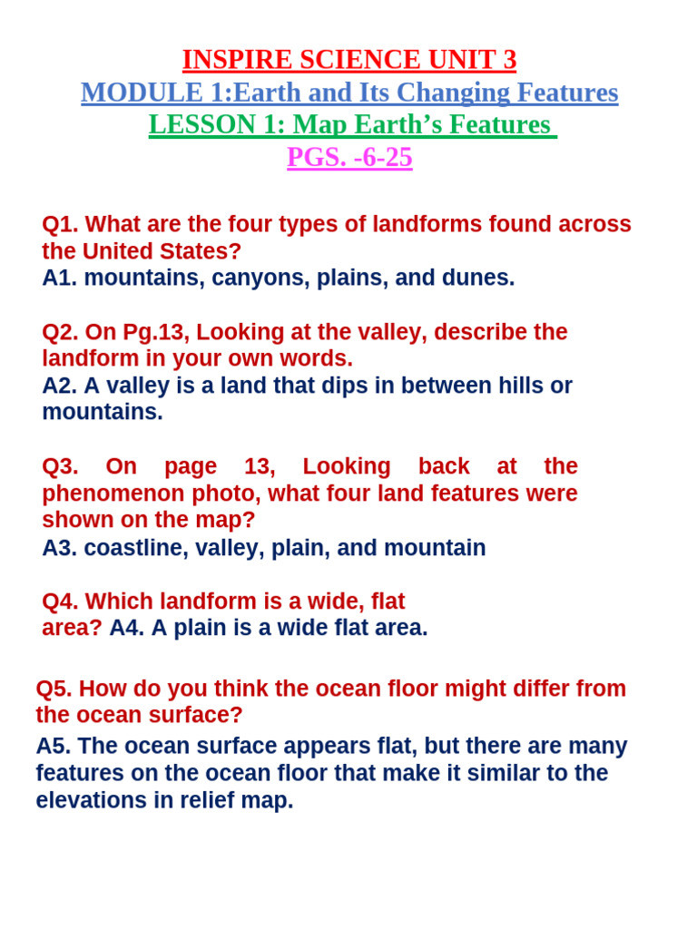 Updated UNIT 3 MODULE 1 LESSON 1 NOTES | PDF