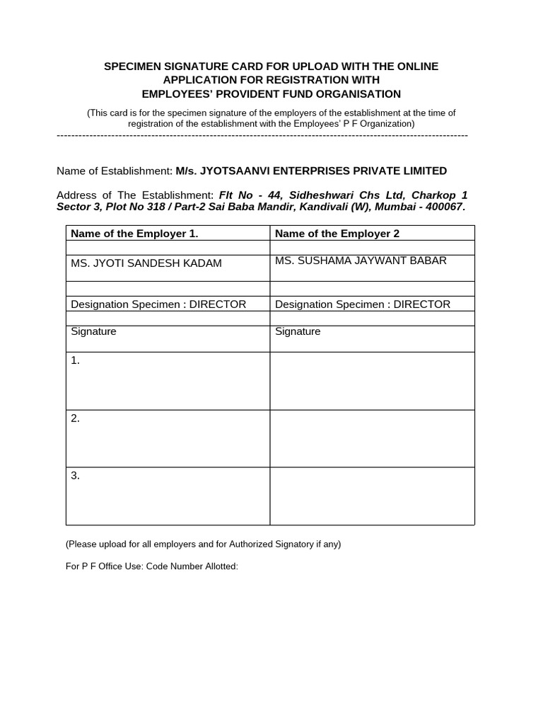 Specimen Signature Js | PDF