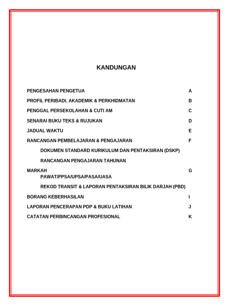 Kandungan Fail Guru | PDF