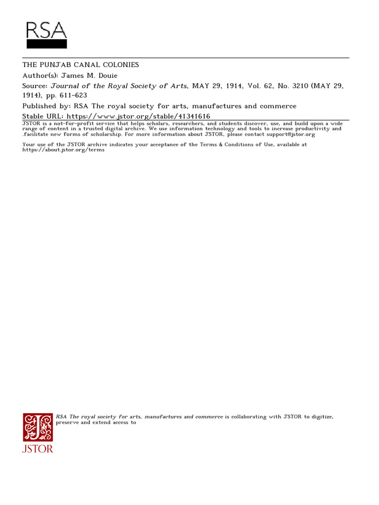 Douie PUNJABCANALCOLONIES 1914 | PDF