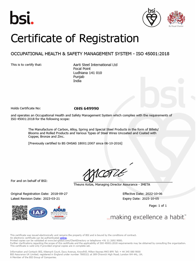 Iso 45001-2018 Ohs 649990 | PDF