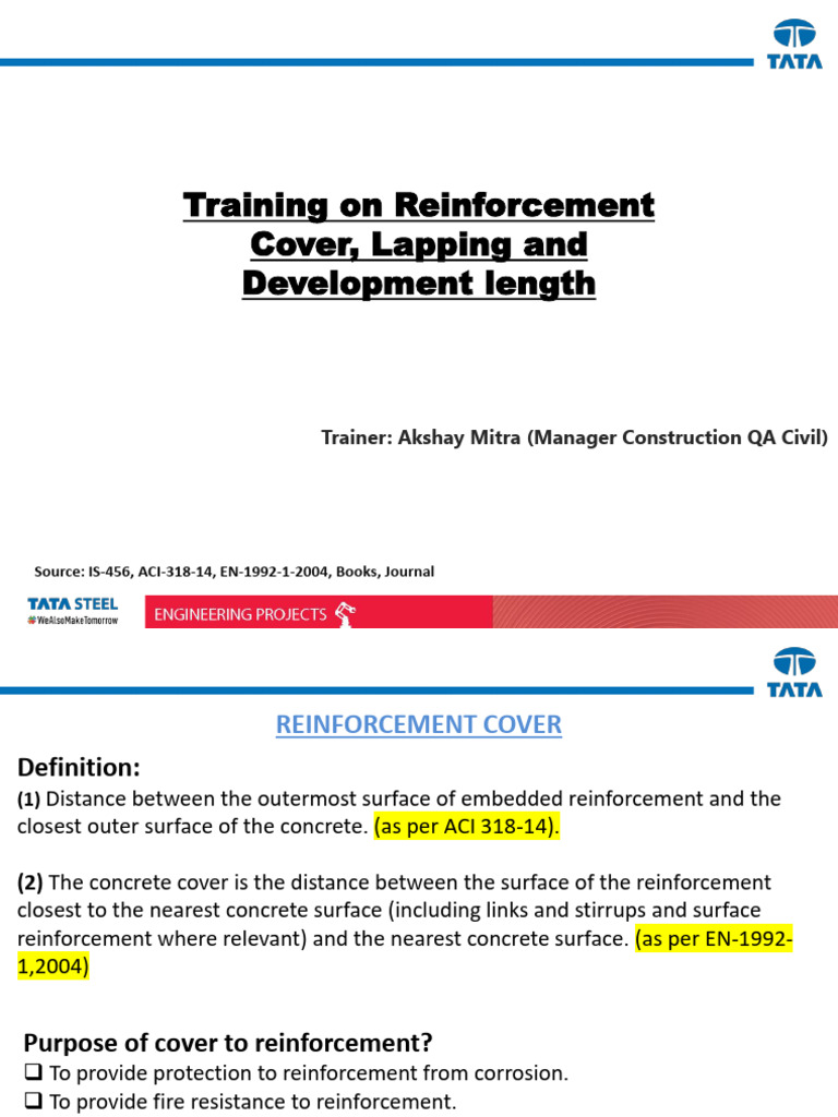 On Reinforcement Cover, Lapping and Development Length | PDF | Strength ...