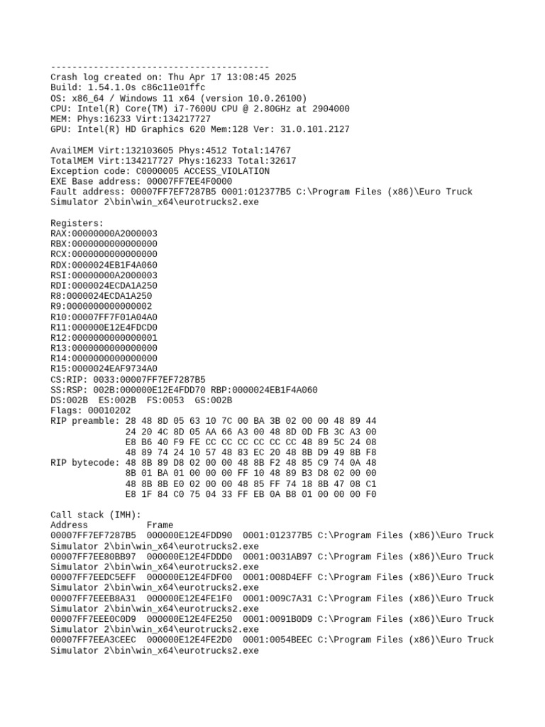Game.crash | PDF | X86 Architecture | Computing