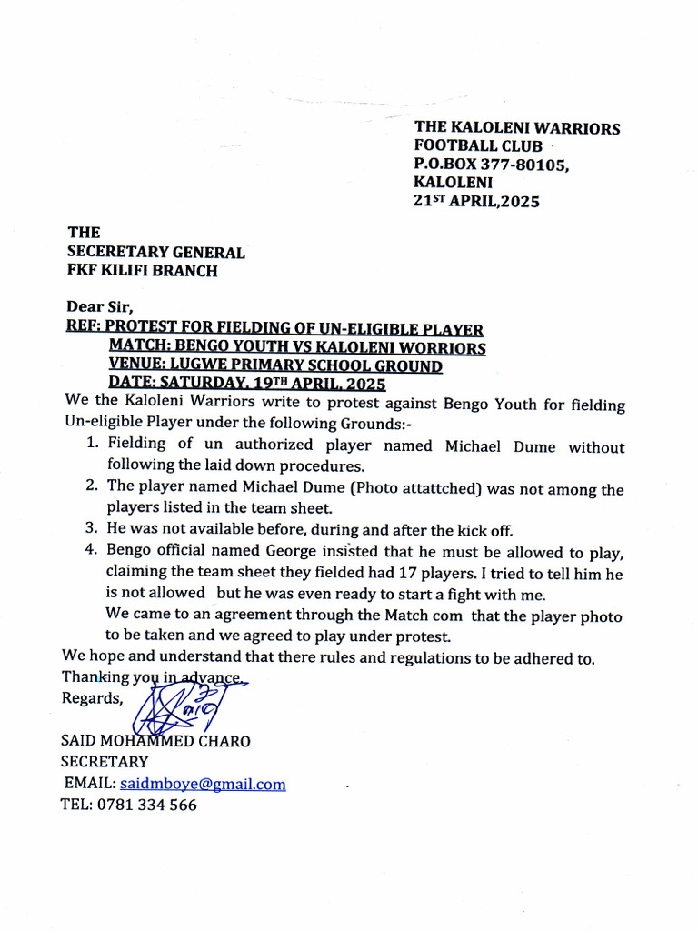 Protest Letter | PDF