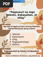ESP7 - Q1 - MOD3 - WEEK3 - Pagkilala Sa Sariling Mga Talento Kakayahan ...