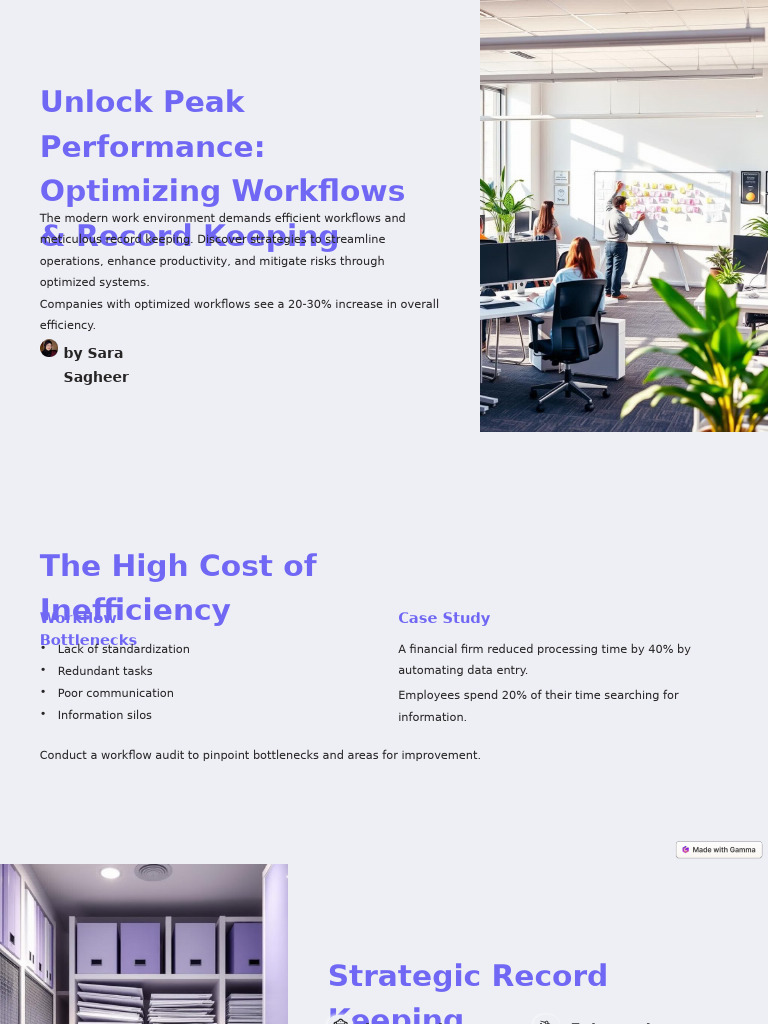 Unlock Peak Performance - Optimizing Workflows & Record Keeping | PDF | Records Management ...