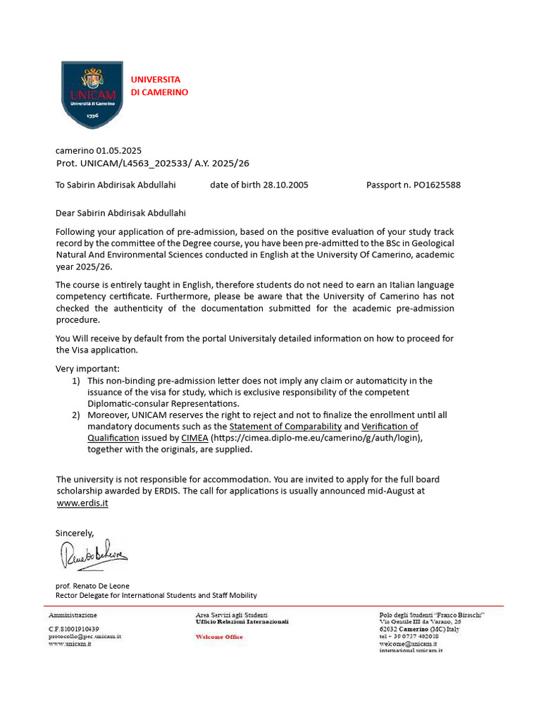 University of Camerino-1 | PDF