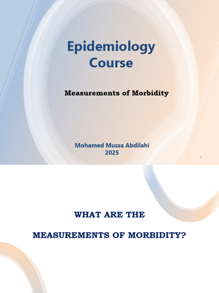 Lecture 2 Measurements of Morbidity | PDF | Incidence (Epidemiology ...
