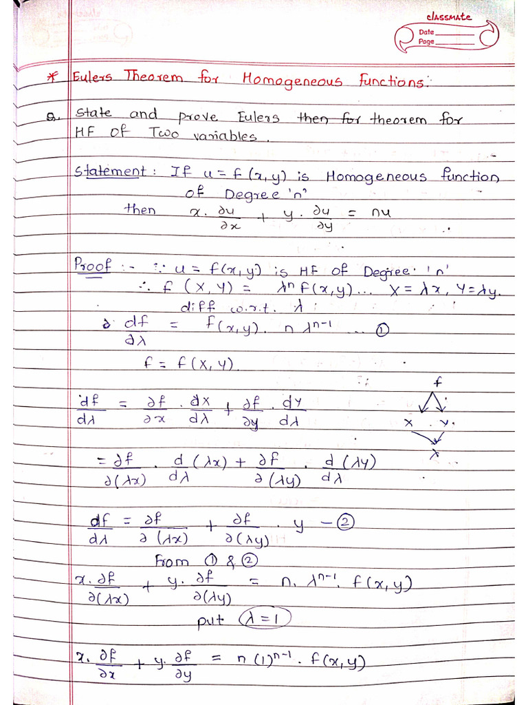 Euler 's theorem proof | PDF