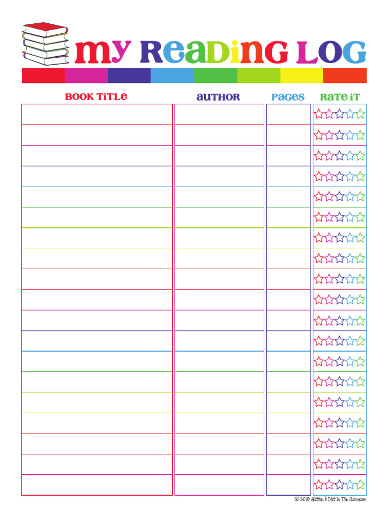 RainbowReadingLog 1 | PDF