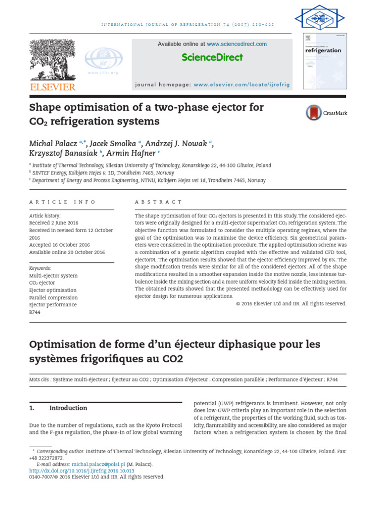 Refrigeration JournalSarmacell 02 | PDF | Mathematical Optimization | Flow Measurement