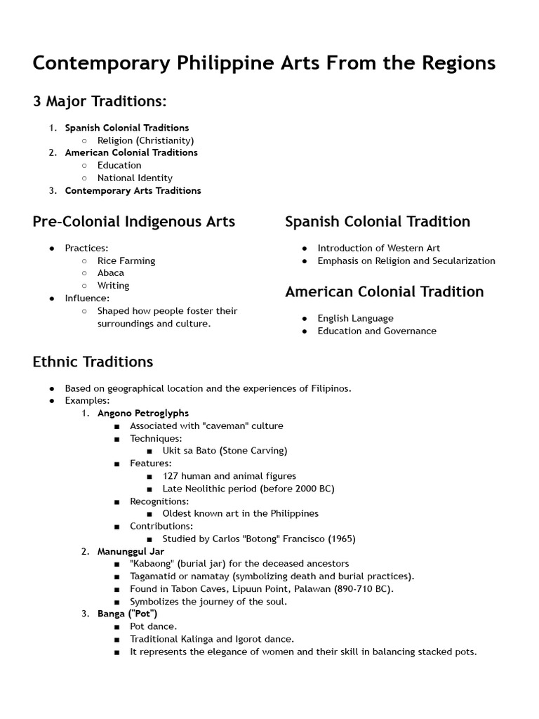 Philippine Arts: Traditions and Evolution | PDF | The Arts
