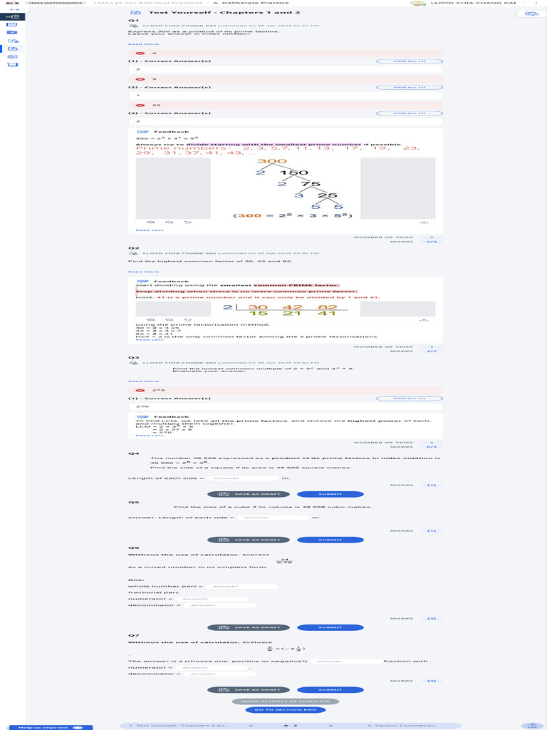 1MA4 (3 Apr Retrieval Practice) | PDF | Mathematical Notation | Mathematics