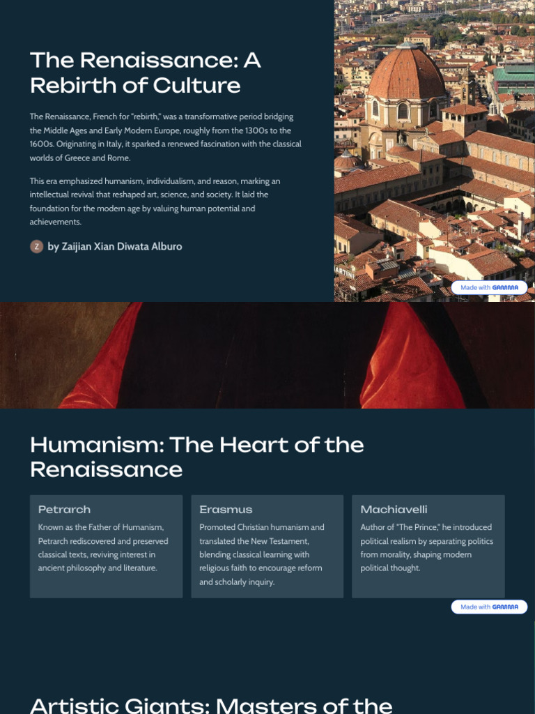 The Renaissance A Rebirth of Culture | PDF | Renaissance | Renaissance Art