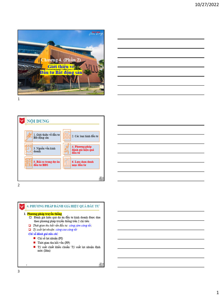 REP - Chapter 4 - INVESTMENT REAL ESTATES - PHẦN 2 - SV - New | PDF