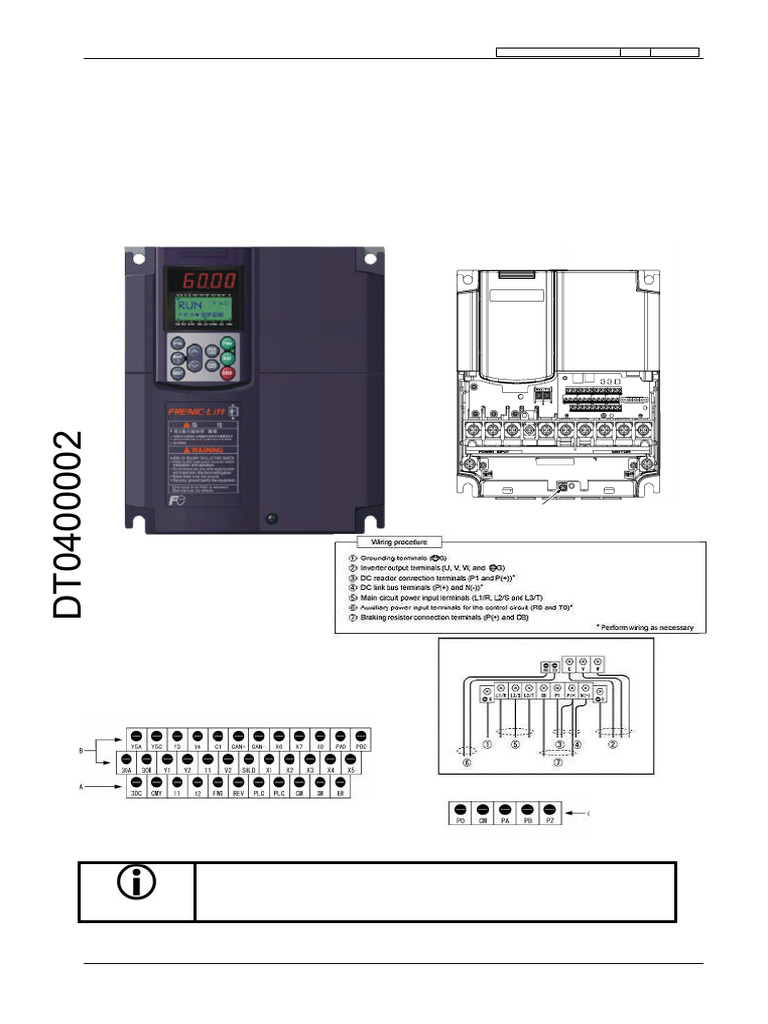 DT0400002 en - Fe FRENIC Lift Asíncrono - Síncrono r0b | PDF | Electric Motor | Parameter ...