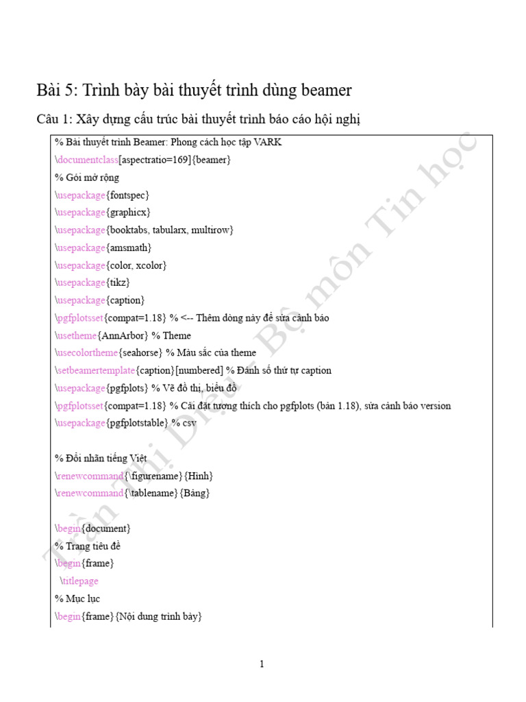 Bai Tap Thuc Hanh 5 | PDF