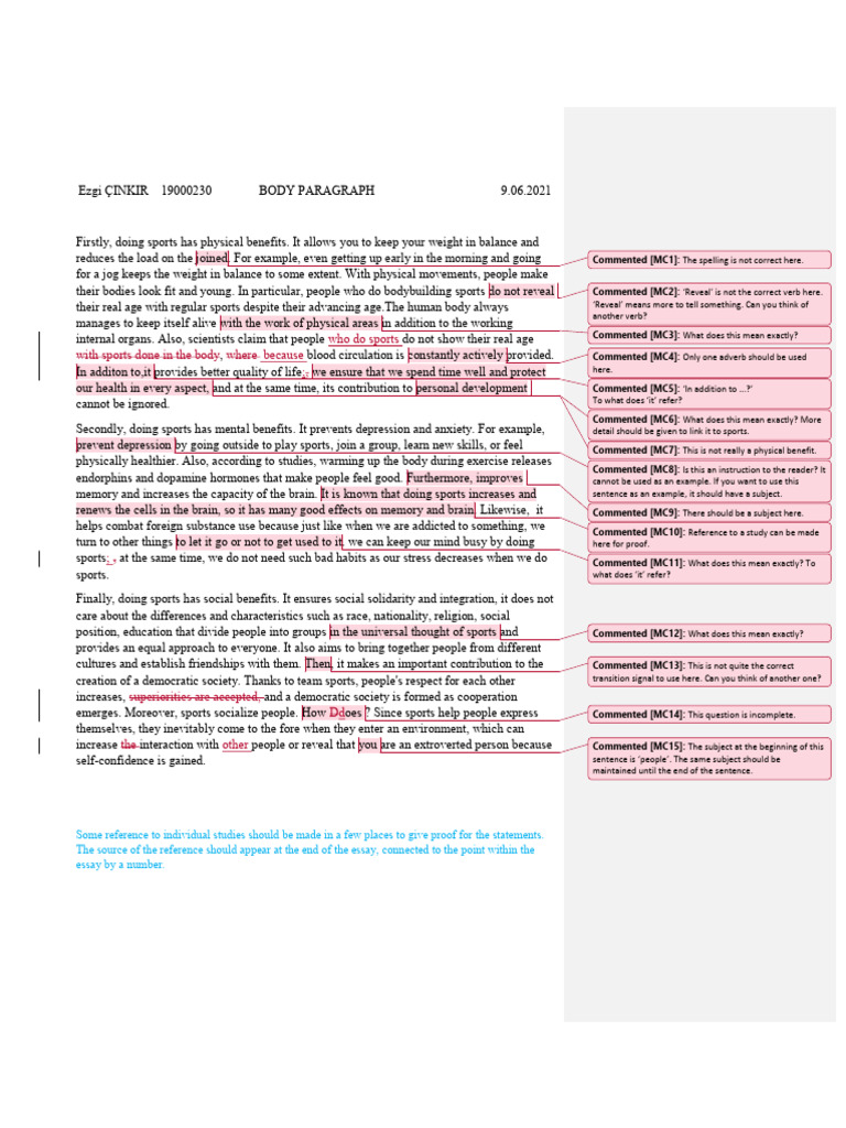 TRAN220 BODY PARAGRAPH-checked | PDF | Psychology | Mental Health