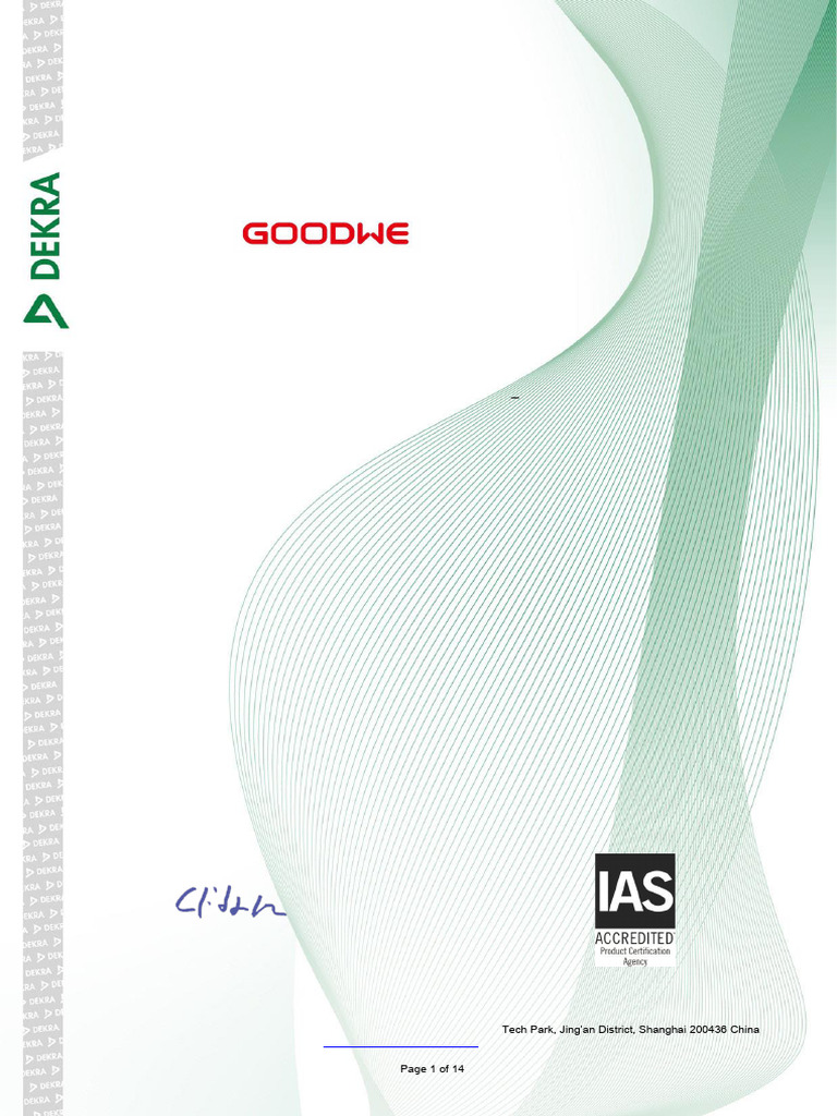 GW3300 XS-G3 Certificate-G98 | PDF | Power Inverter | Electrical Network