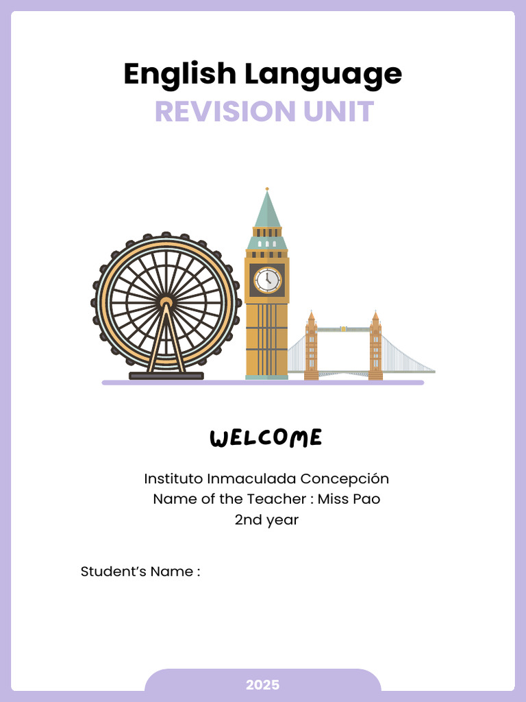 Welcome Unit - Revision 2025 | PDF
