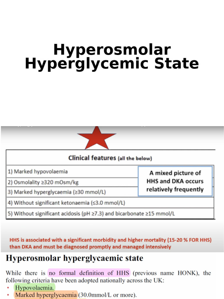 Hyperosmolar Hyperglycemic State | PDF