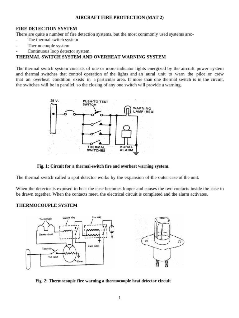 Aircraft Continuous Loop Fire Systems | PDF | Thermocouple | Relay