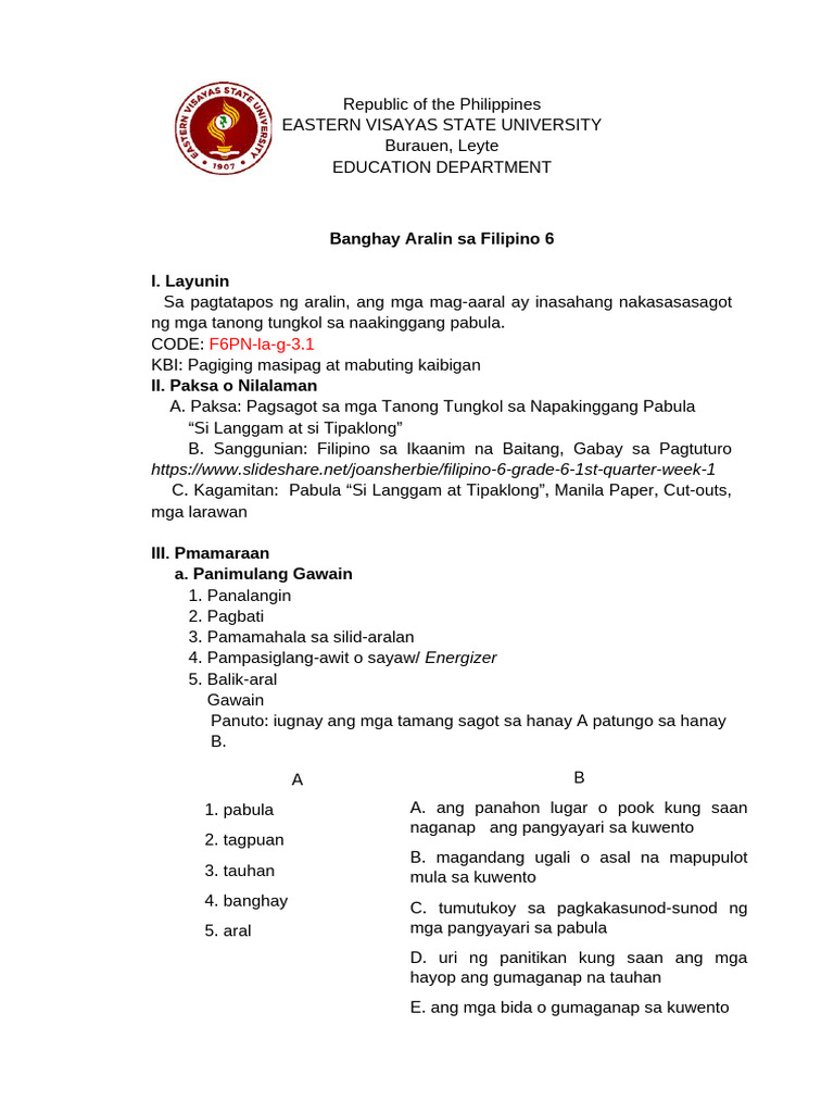 LP FILIPINO TMteaching2 | PDF