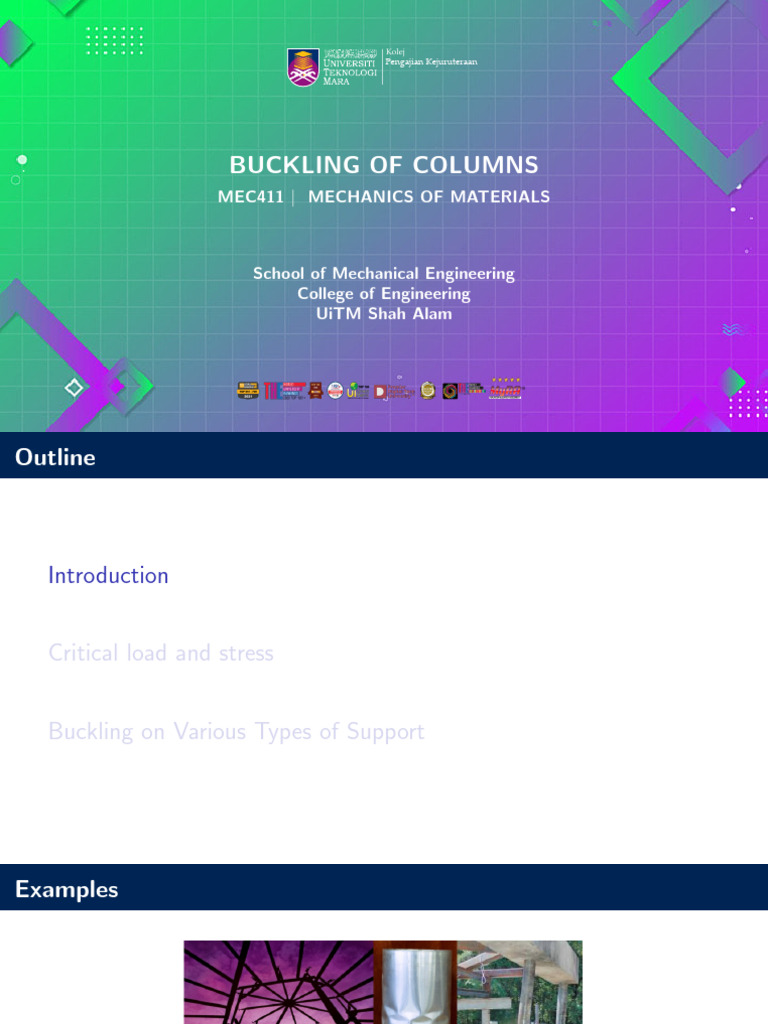 Chap 5 Buckling of Columns 20244 | PDF | Buckling | Column