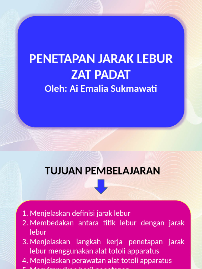 Materi Taf 4 Penetapan Jarak Lebur 2022 | PDF