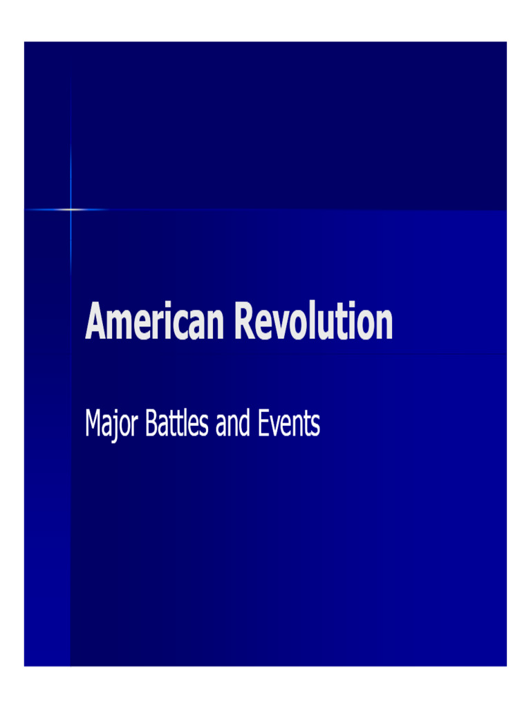 American Revolution Battles2 | PDF | George Washington | American ...