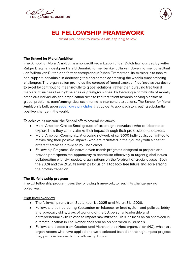 SMA Fellowship Framework 2025-26 | PDF | Employment | Economies