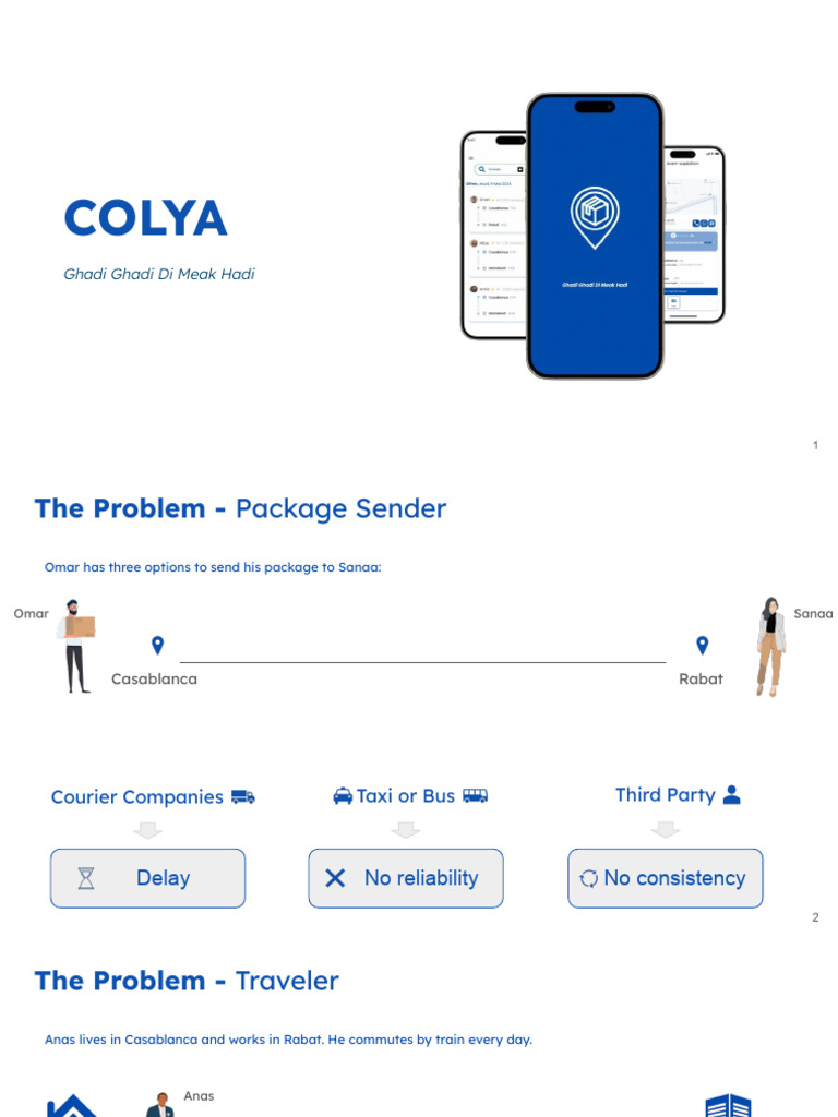 Pitch Deck - Colya - Ayman Hatif | PDF | Transport