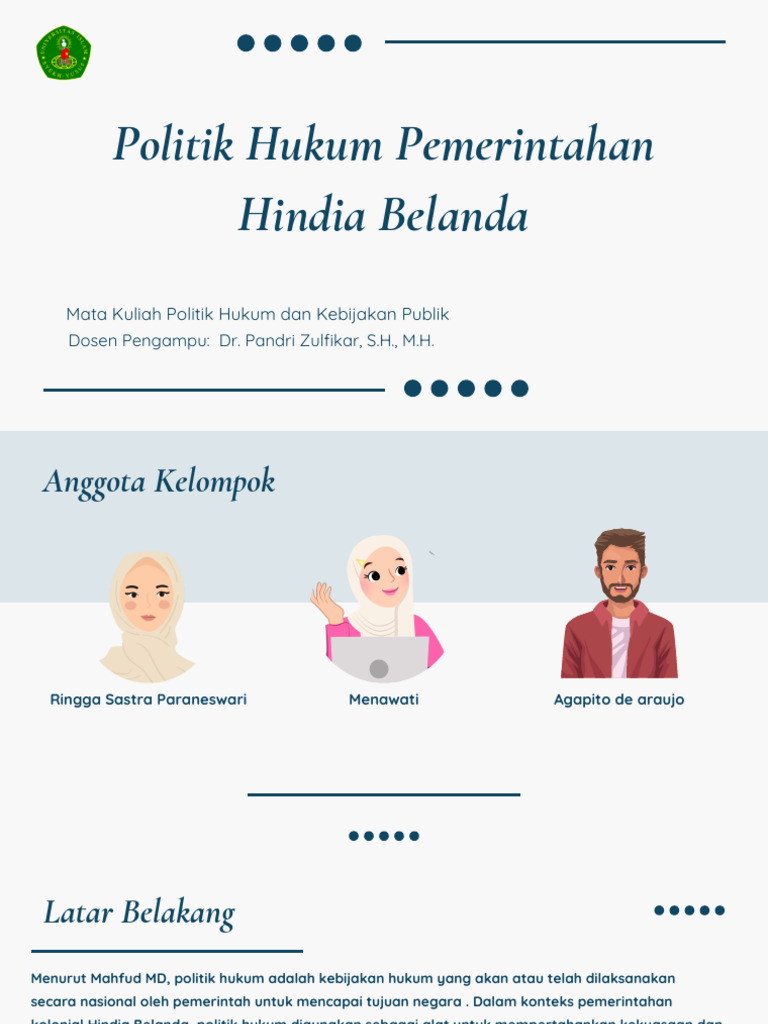 Politik Hukum Pemerintahan Hindia Belanda | PDF