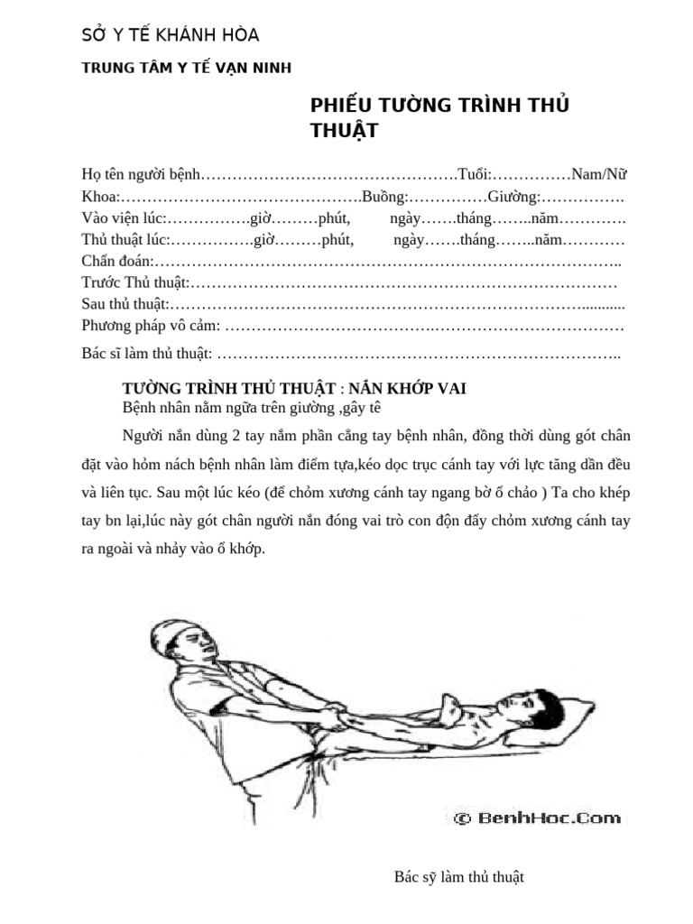 Nắn Trật Khớp Vai | PDF