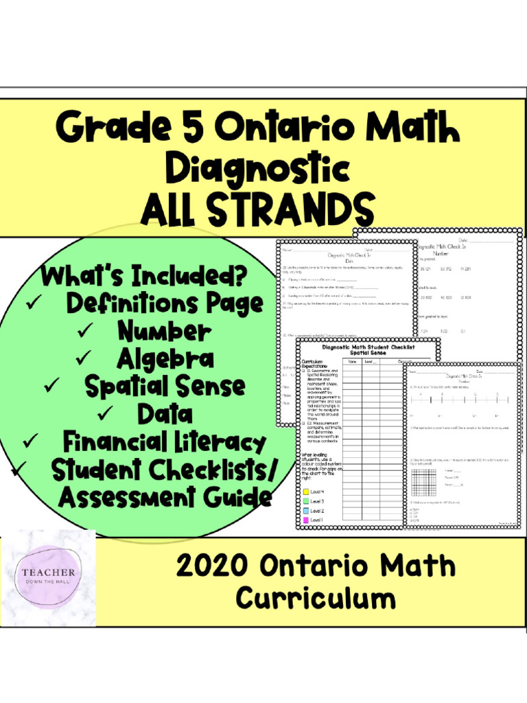 Grade 5 Ontario Math Diagnostic All Strands | PDF | Numbers | Mathematics