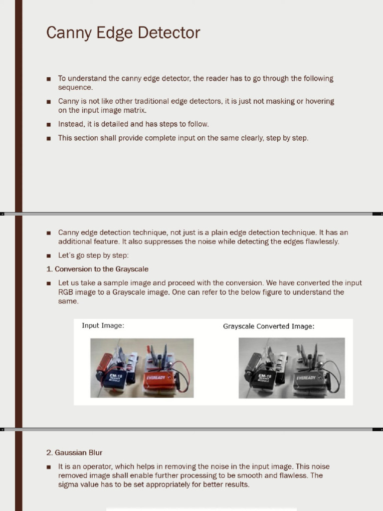Canny Edge Detector | PDF