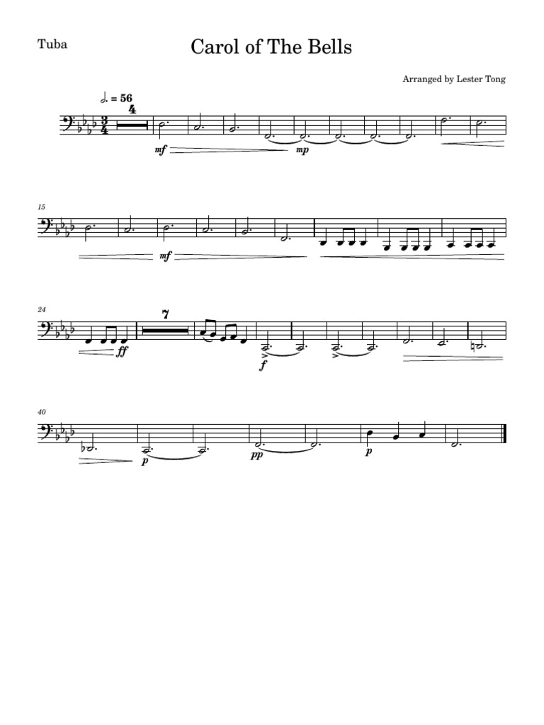 Carol of the Bells for Tuba | PDF