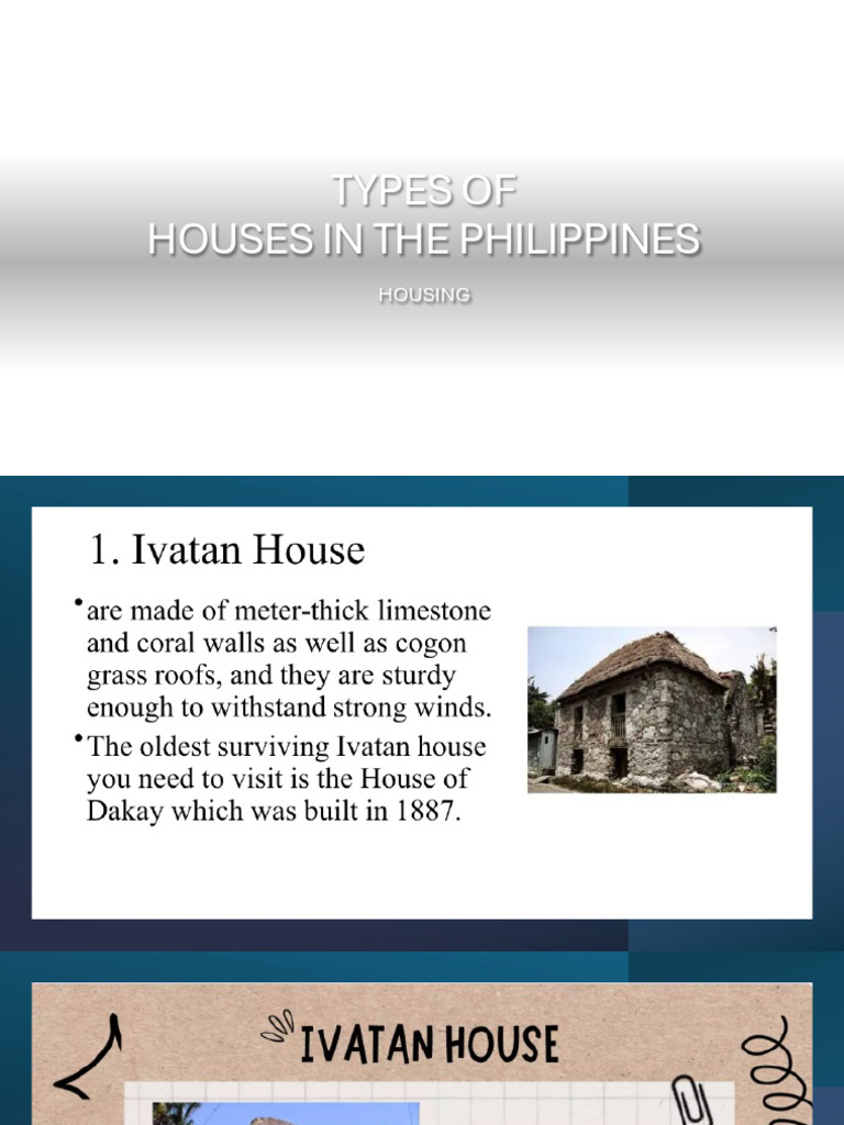Types of Houses in the Philippines | PDF | Building Engineering ...