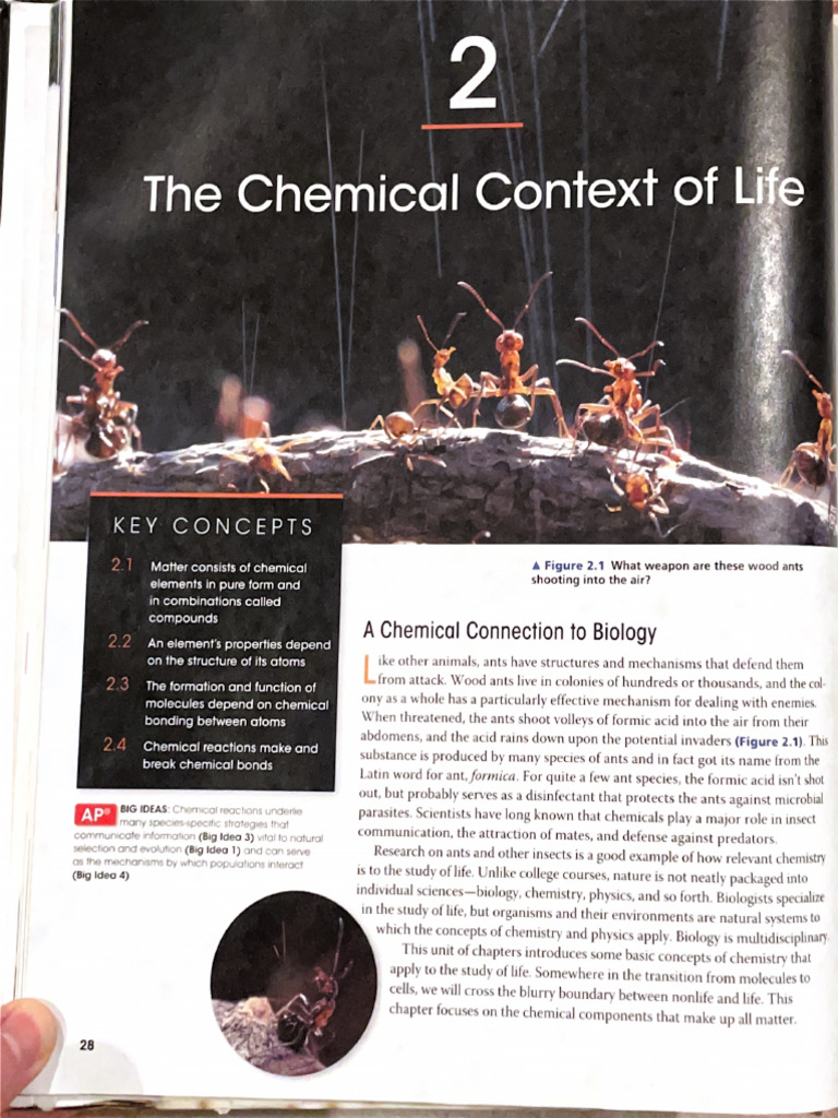Campbell's AP Bio Chemical Context of Life | PDF