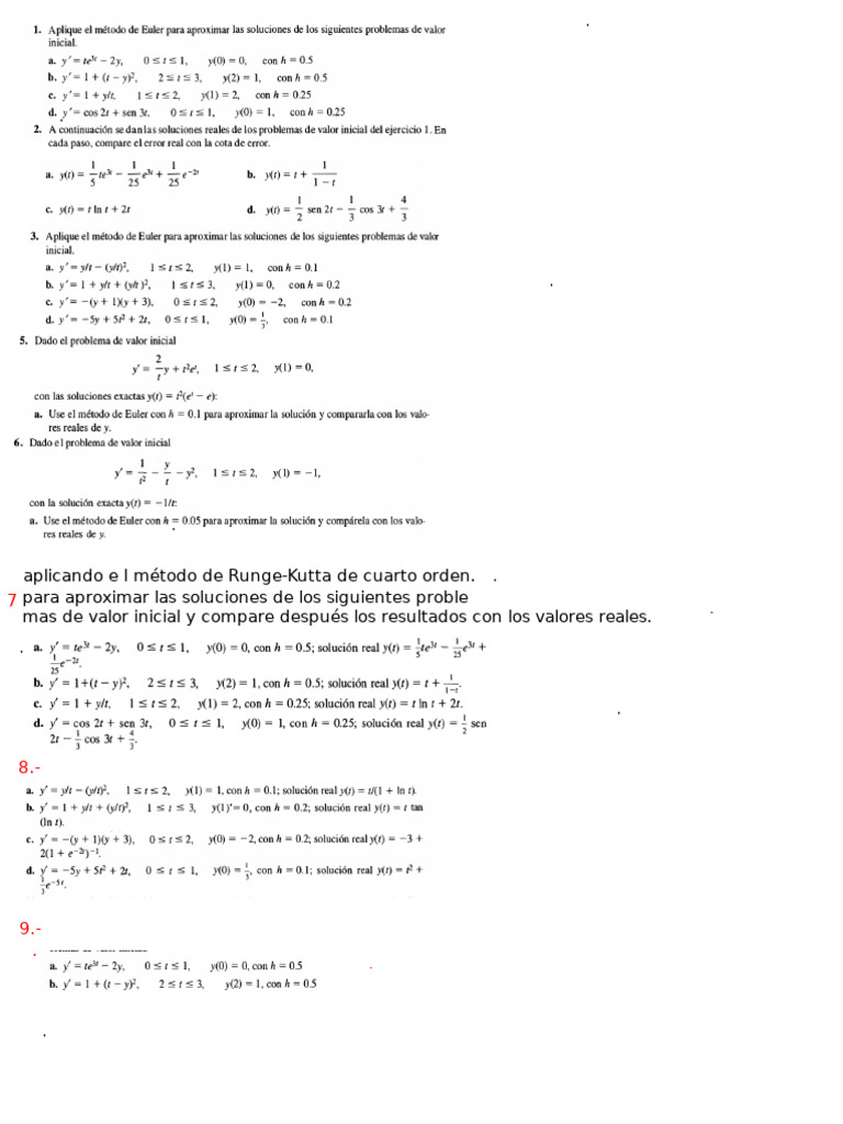 Ejercicios de EDO | PDF