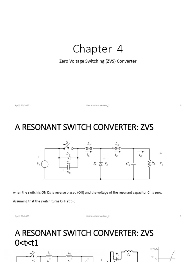 ZVS Resonant Converter Overview | PDF