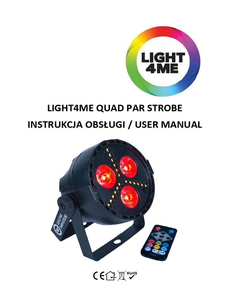 Light4me Quad Par Strobe - Instrukcja Obs Ugi Manual PL Eng | PDF