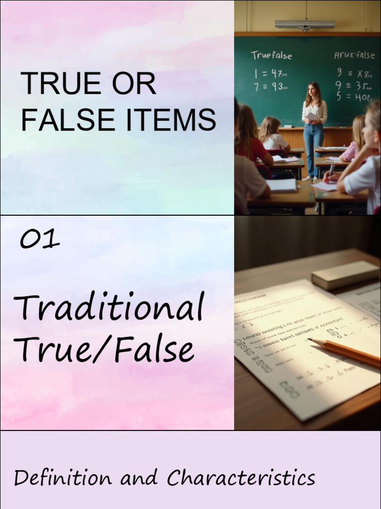 True or False Items Report | PDF | Educational Assessment | Truth