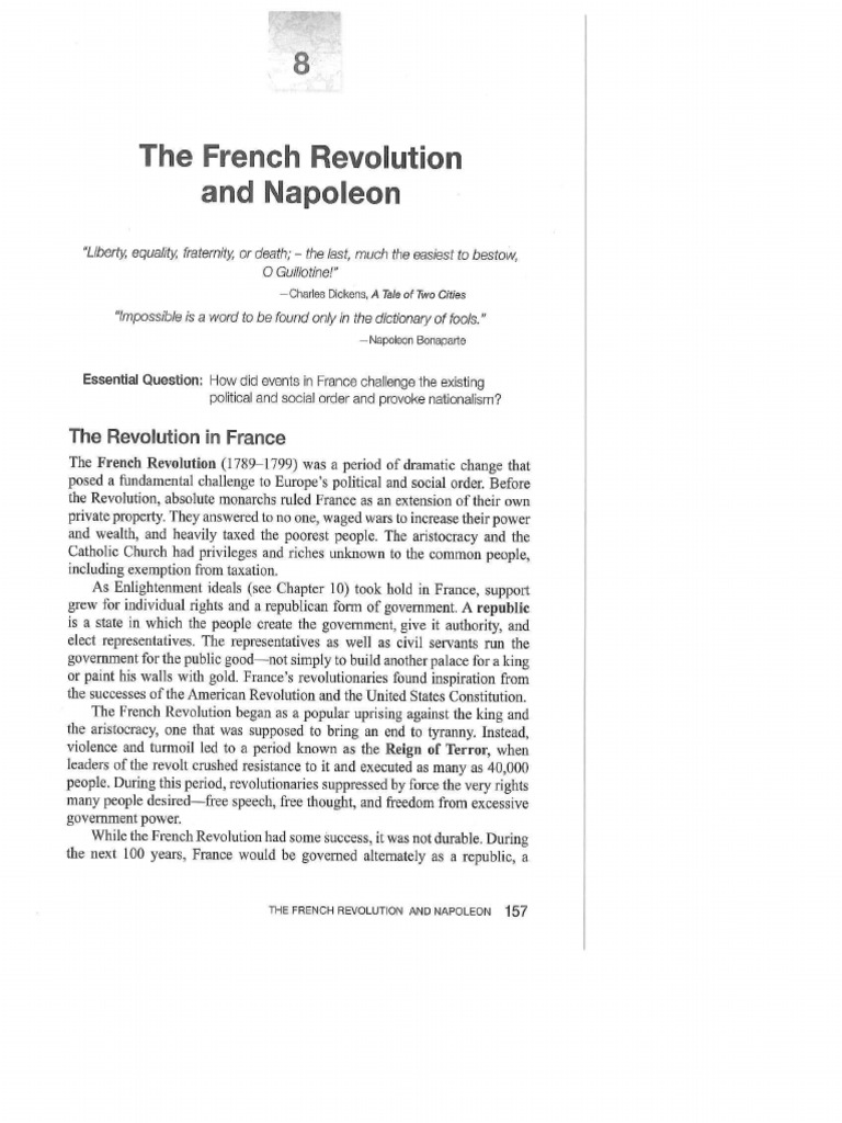 AP Euro French Revolution Reading | PDF | French Revolution | First ...
