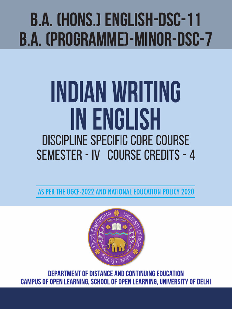Indian Writing in English | PDF