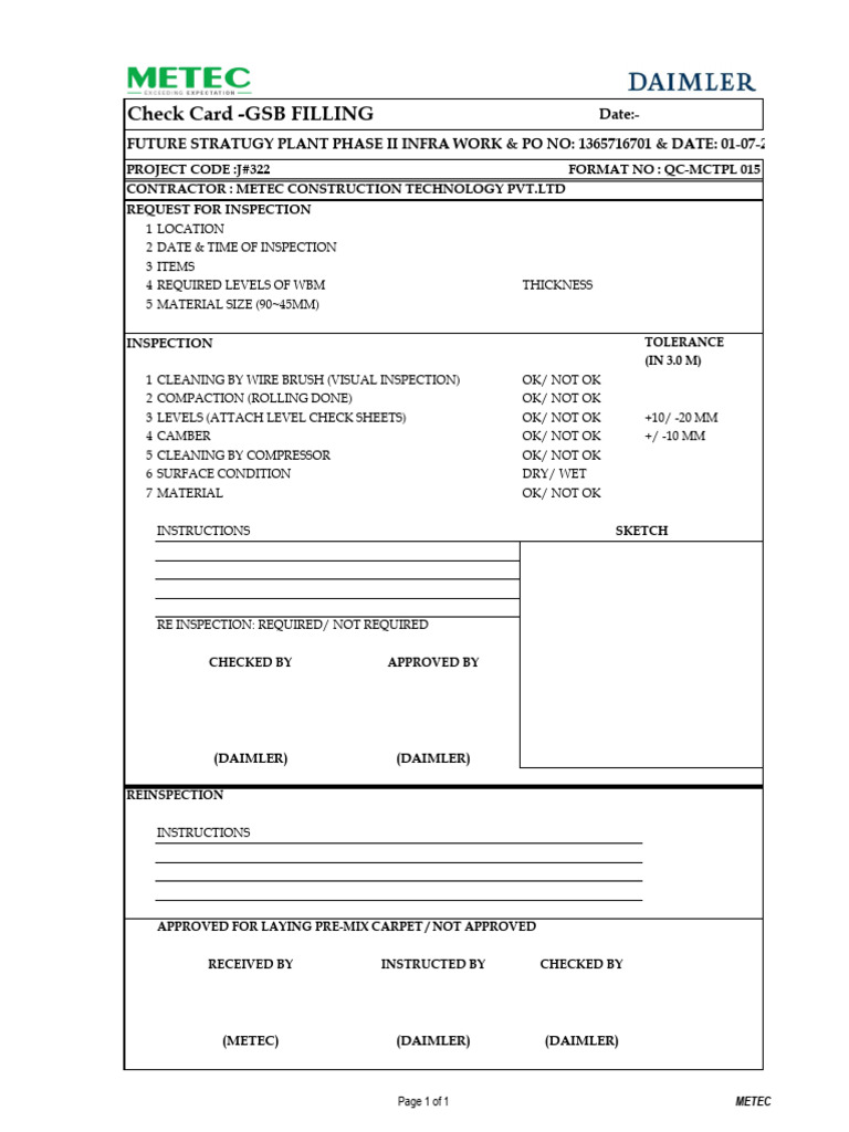 Phase Ii Check List GSB | PDF