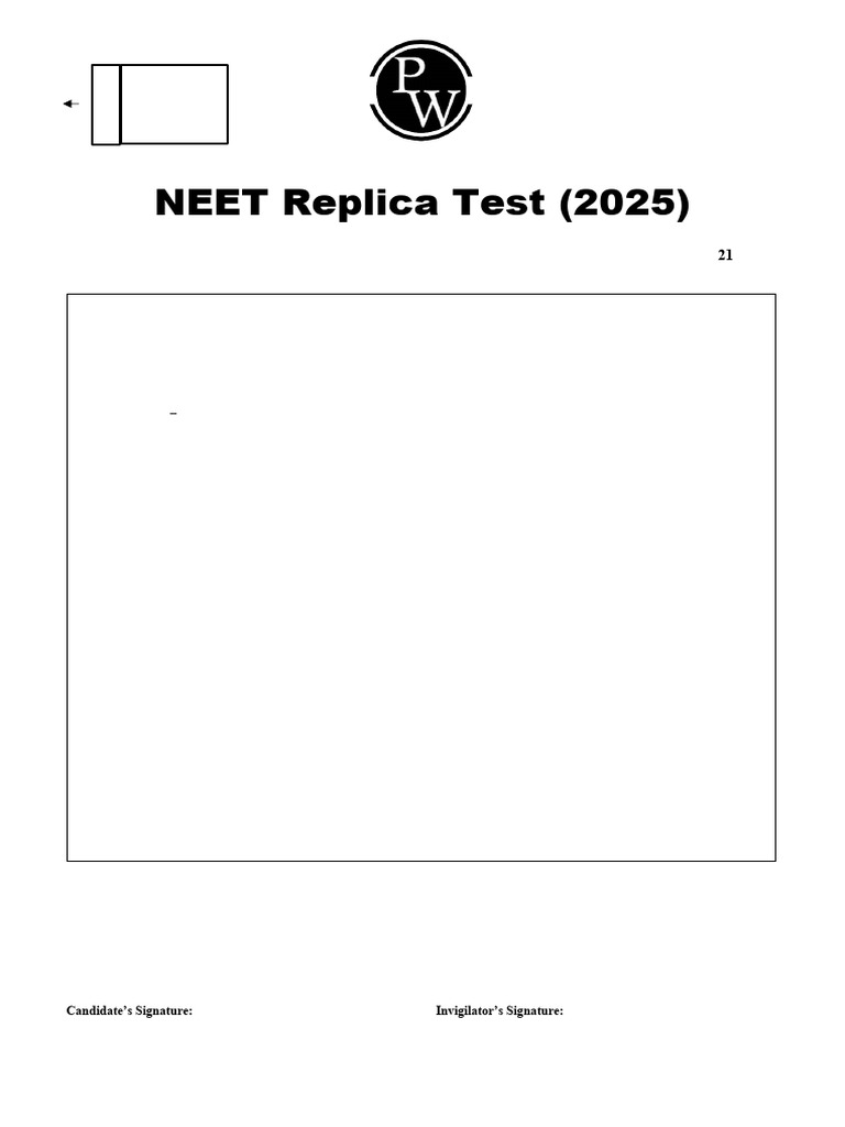 NEET Replica Test 01 - Test Paper - Ummeed NEET 2025 | PDF | Capacitor ...