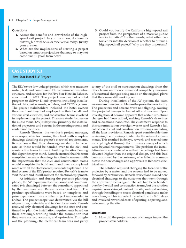 Case study - session 4 - Scope Management | PDF