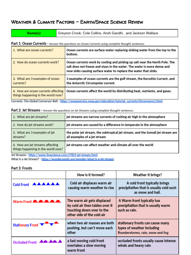 Understanding Ocean Currents & Jet Streams | PDF | Rain | Precipitation