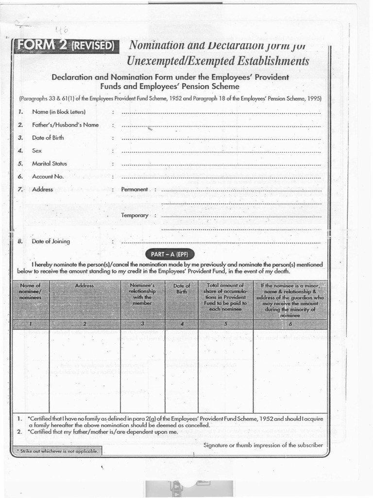 PF Form | PDF